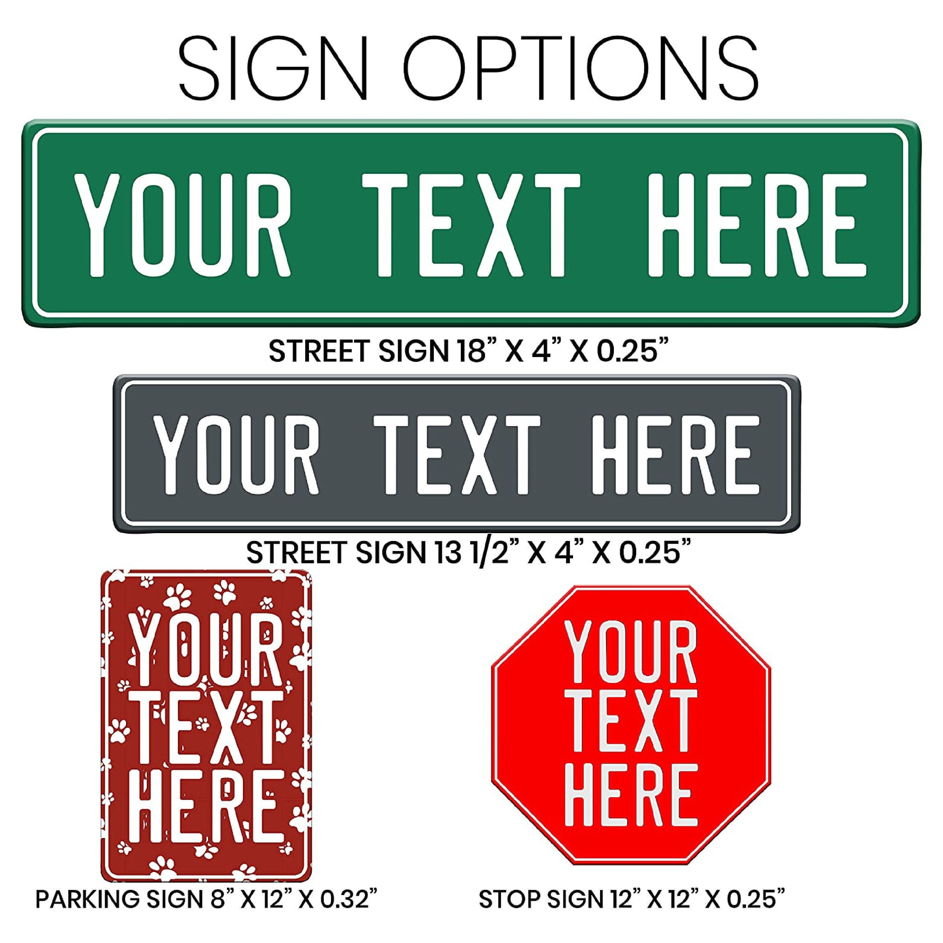 Custom Parking Signs, Personalized Park Signs, Road Sign, Parking ...