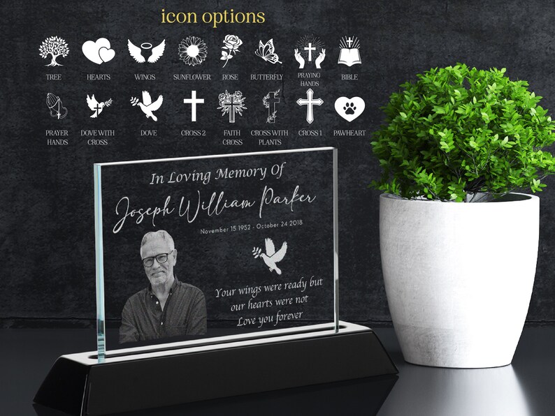3D Photo Crystal, Personalized Memorial Gift, in Loving Memory Gift ...