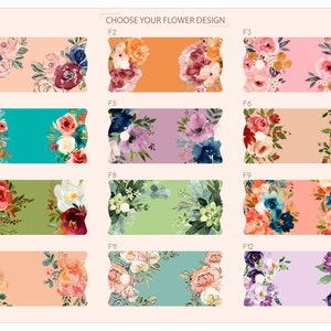 Stanley Name Plate Floral Personalized Name Tag for Stanley Tumblers ...