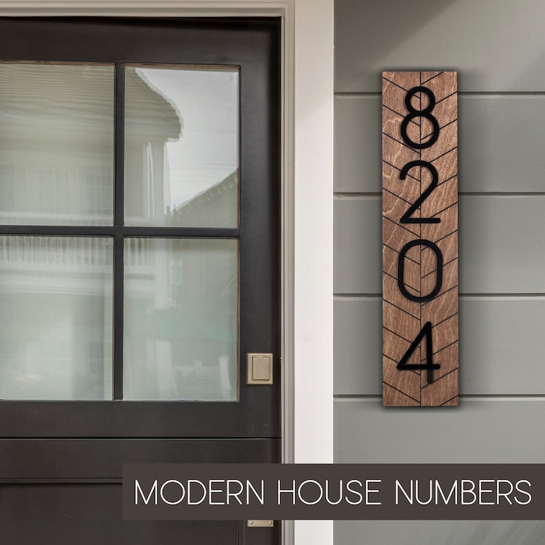 House Numbers Address Sign Vertical Outside Sign Custom - Etsy