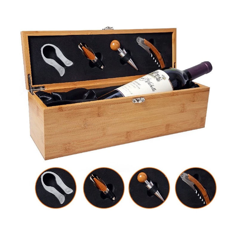 Wine Box Gift Set Personalized Wine Box Wedding Wine Box | Etsy