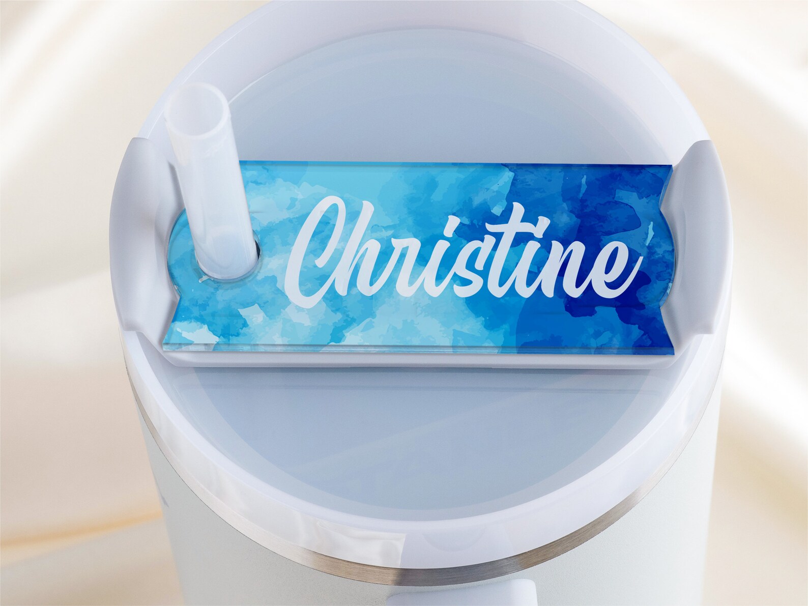 Stanley Name Tag Glitter, Personalized Name Plate for Stanley Tumblers ...