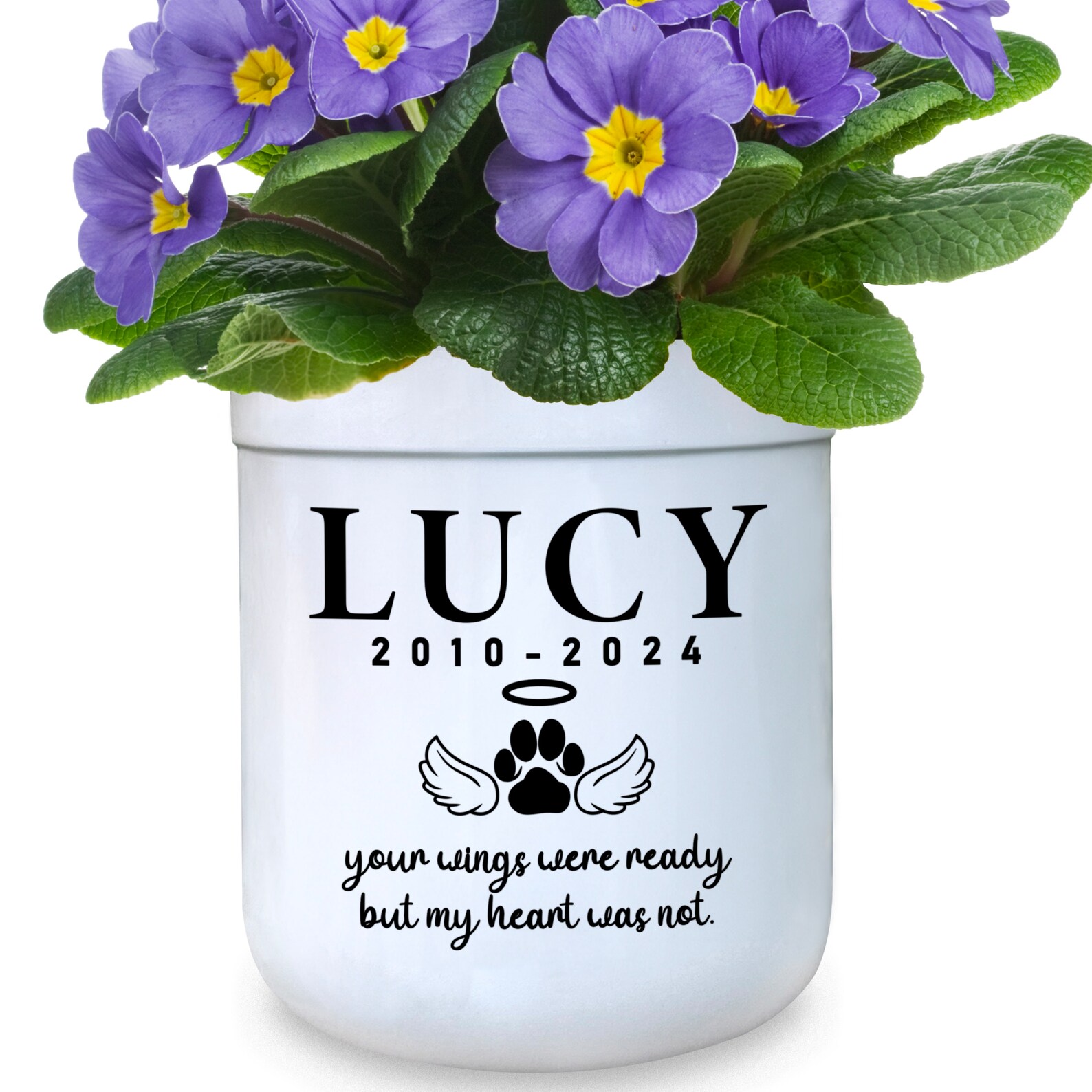 Personalized Ceramic Planter, Memorial Flower Pot, Custom Pet Memorial ...