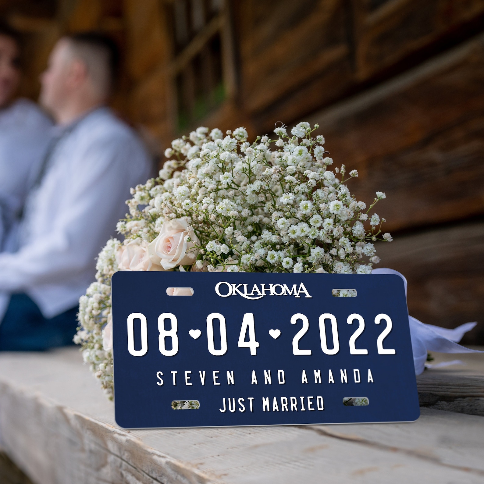 Wedding License Plate Just Married Mr and Mrs Wedding Car - Etsy