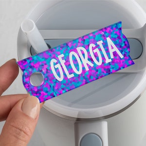 Stanley Name Tag Glitter Personalized Name Plate for Stanley Tumblers ...