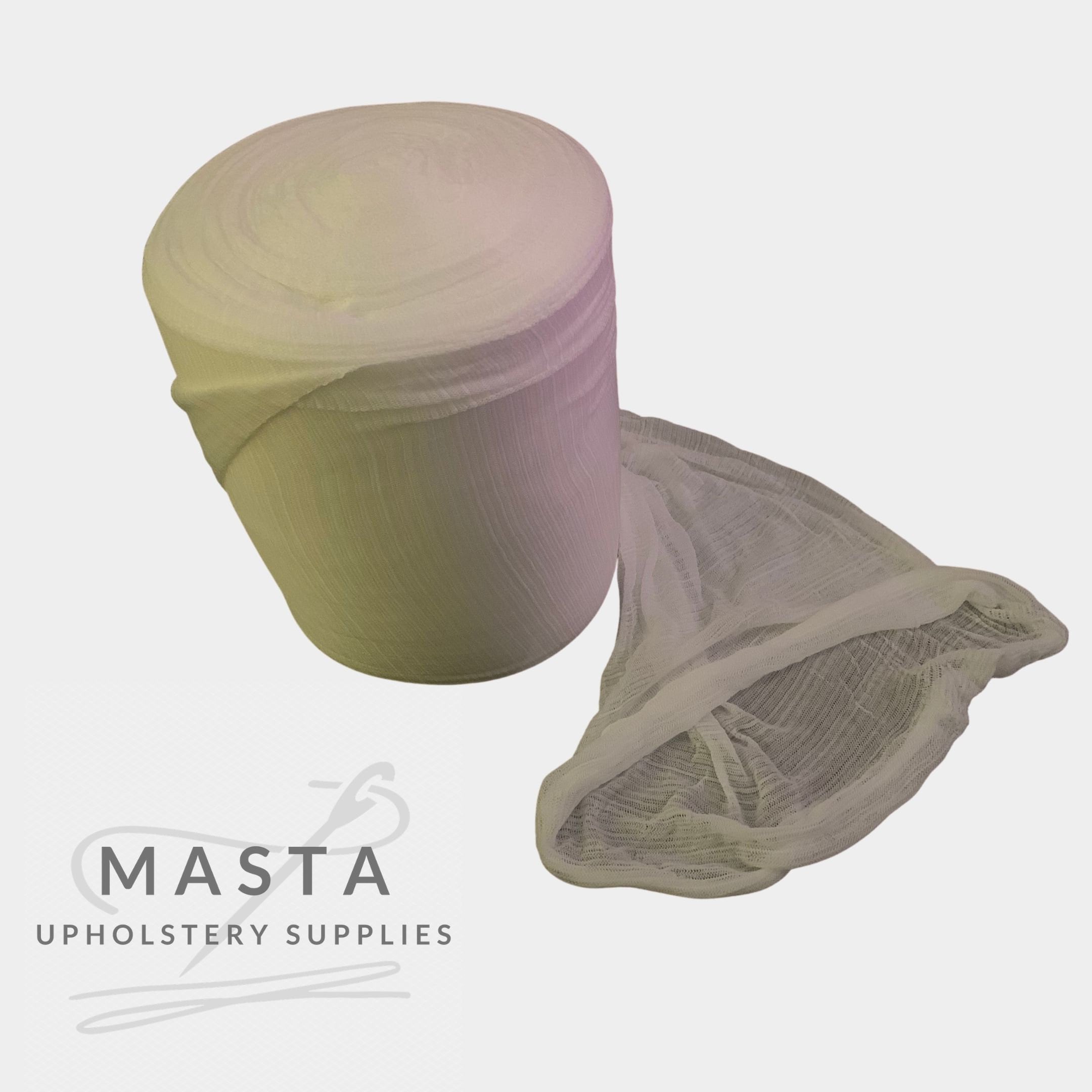 White Stockinette Tubular Cushion Wrap Upholstery Foam Lining Fabric ...