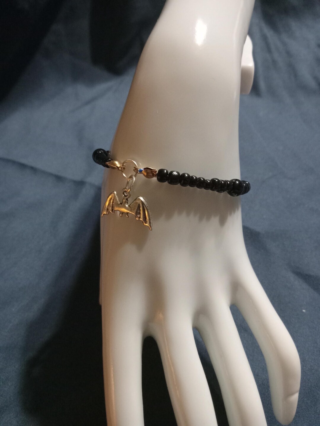 Halloween Themed, Beaded Bracelet, Bat - Etsy