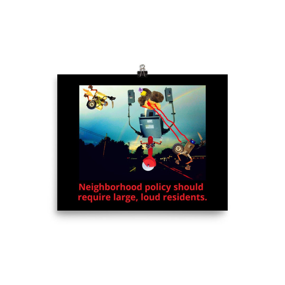 Large, Loud Residents Motivational Poster - Etsy
