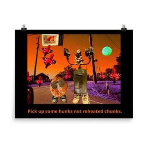 Hunks Not Chunks Motivational Poster - Etsy