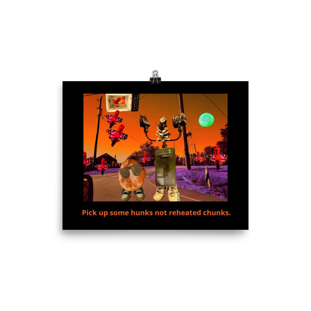 Hunks Not Chunks Motivational Poster - Etsy