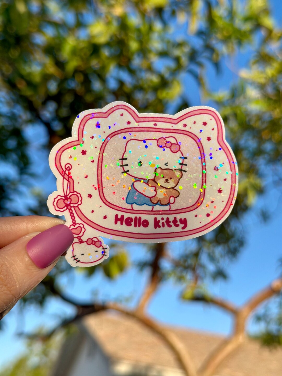 Hello Kitty Holographic Sticker - Etsy
