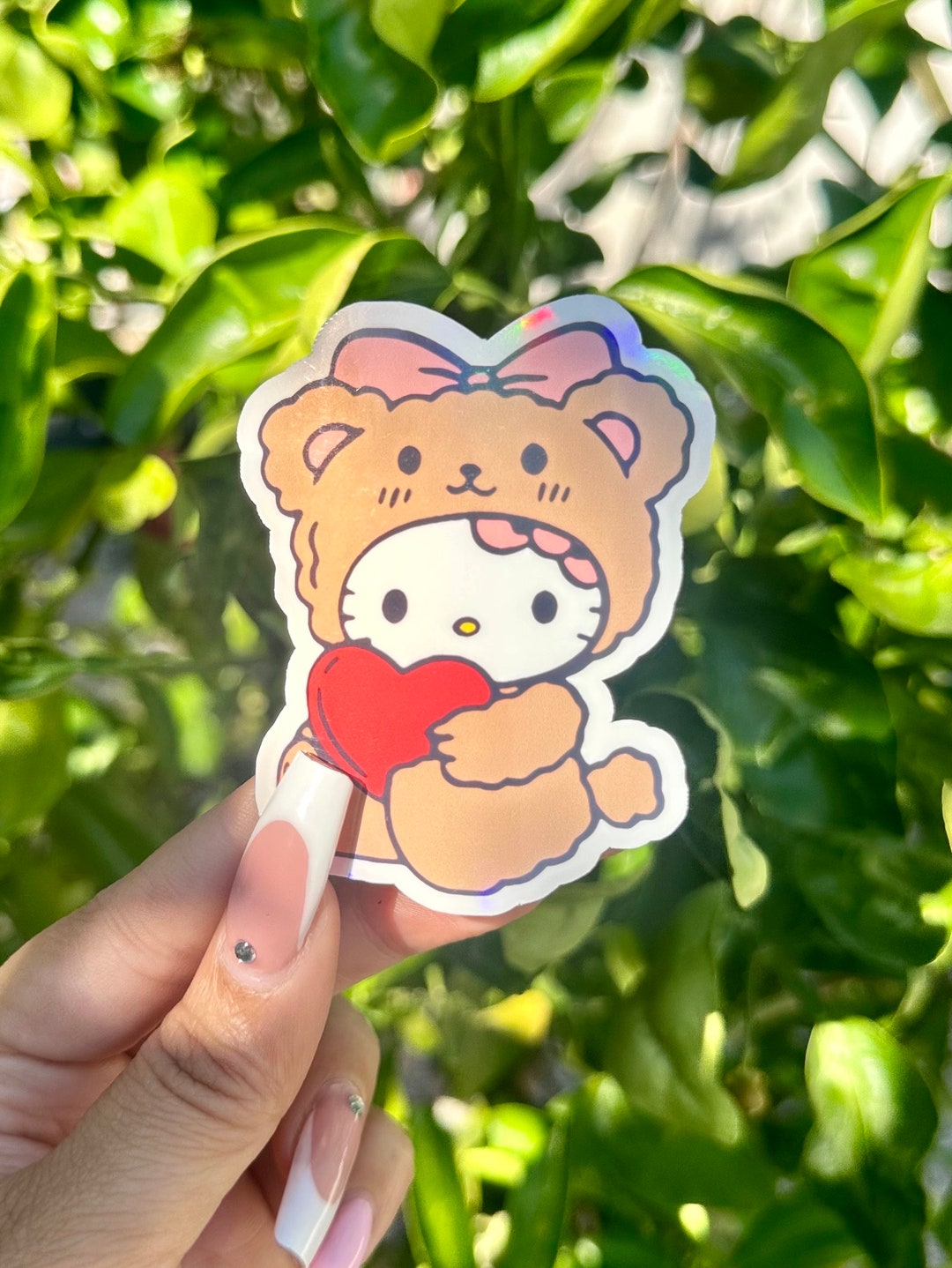 Hello Kitty Holographic Sticker - Etsy