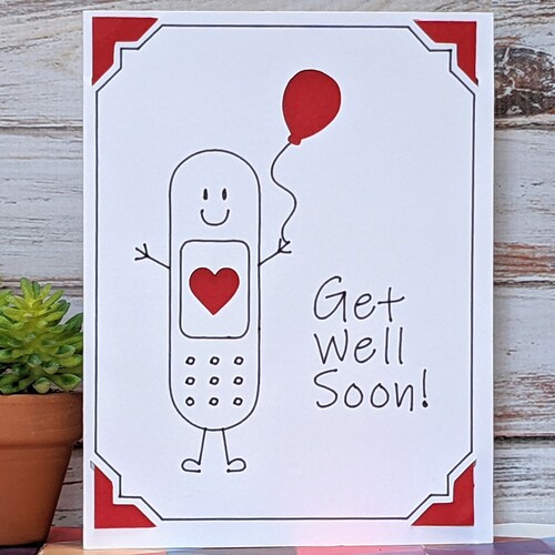 Get Well Soon Card SVG With Bandage and Heart Cricut Joy SVG - Etsy