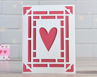 Greeting Card SVG Cut File, Birthday Card SVG, Cricut Joy, Valentine ...