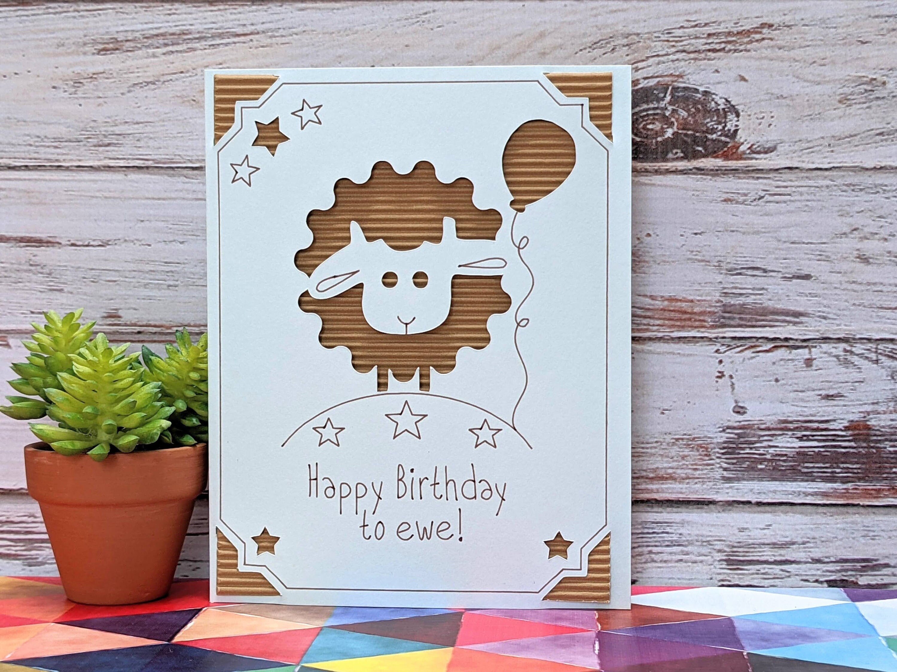 Happy Birthday Card SVG Cut File Greeting Card SVG Happy - Etsy