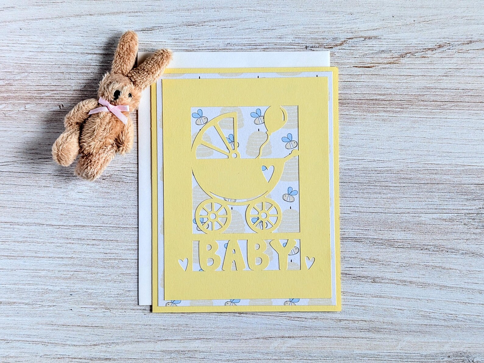 Baby Card SVG Cut File for Cricut, New Baby Card SVG File and Envelope ...