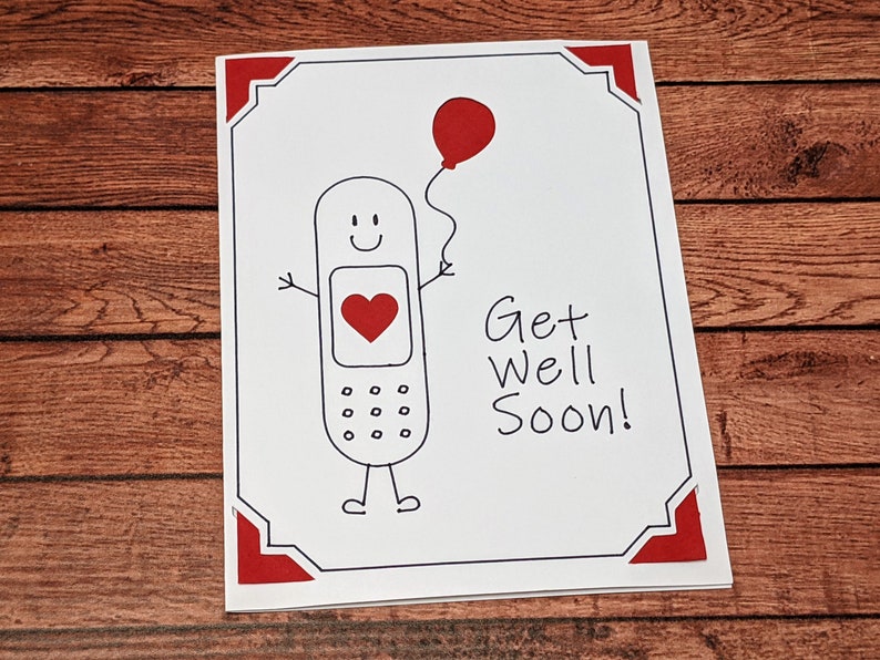 Get Well Soon Card SVG With Bandage and Heart Cricut Joy SVG - Etsy ...