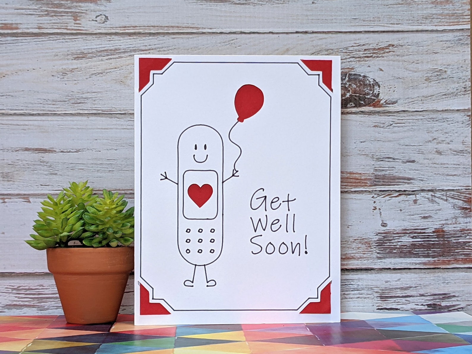 Get Well Soon Card SVG With Bandage and Heart, Cricut Joy, SVG File ...
