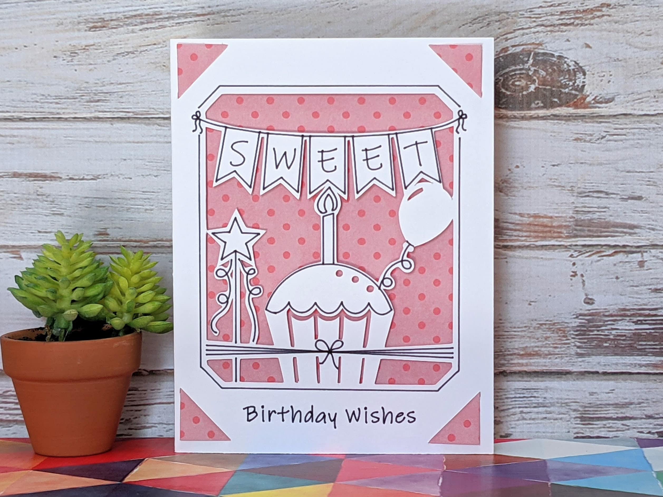 Happy Birthday Card SVG Cut File Greeting Card SVG Birthday | Etsy