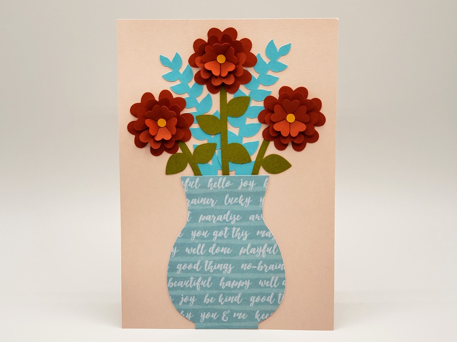 Vase With 3D Flowers SVG and DXF Cutting Files Paper Craft for - Etsy ...