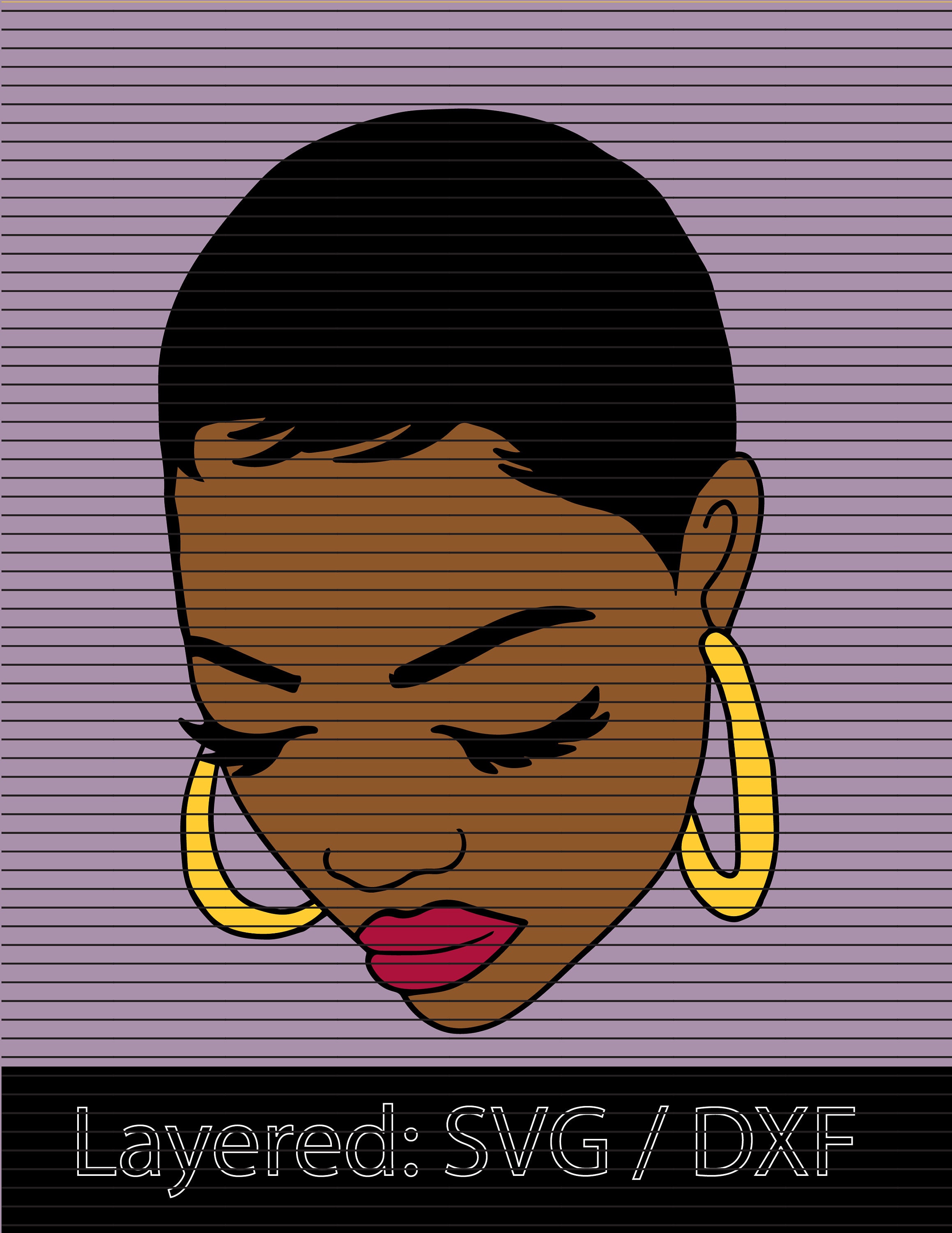 Black Woman Svg Natural Curly Afro Girl Svg Cutting File Etsy