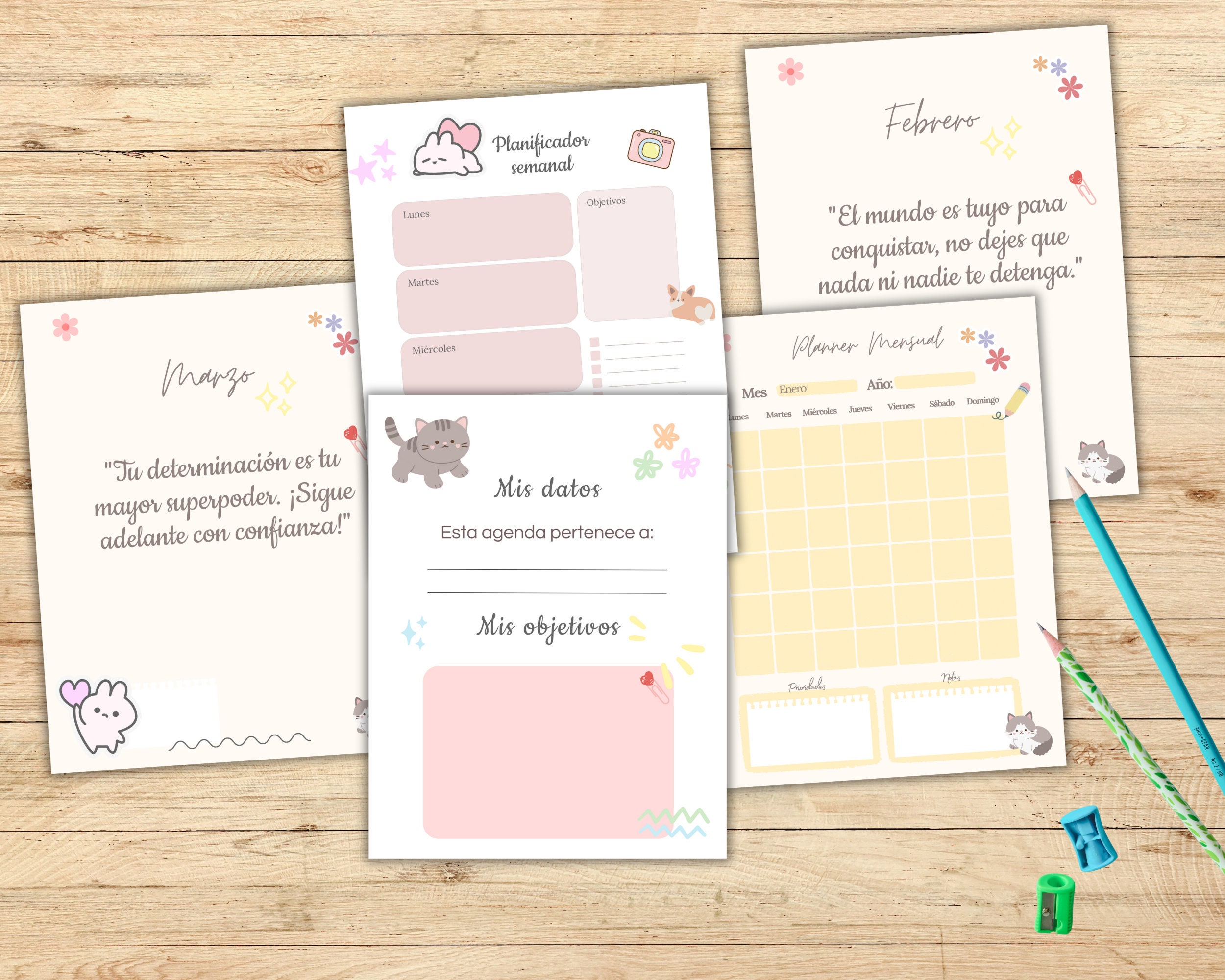 Printable Spanish Planner | Weekly Planner | Printable Planner ...