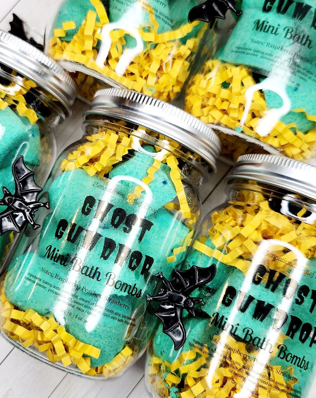Ghost Gumdrops Bath Bombs Mini Bath Bombs Halloween Spa - Etsy