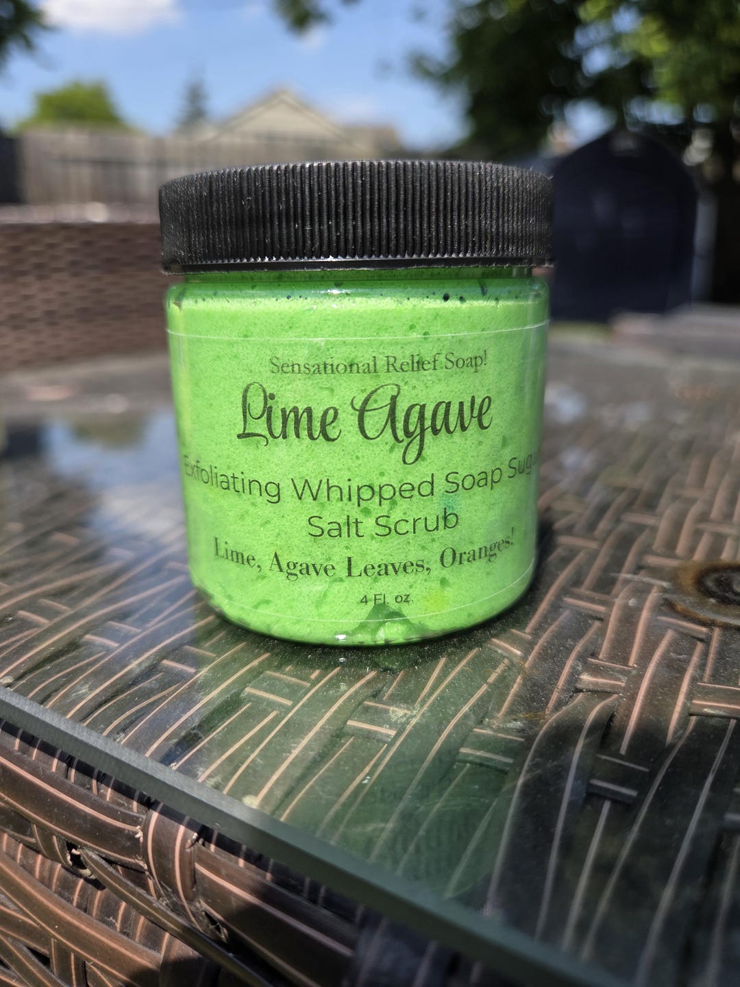Lime Agave Whipped Sugar Salt Scrub | Exfoliating Skin Care (4 Fl. Oz ...