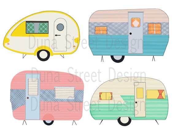 Vintage Trailer Clip Art Vintage Camping Cliparts #2649975 | Clipart