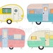Retro Camper Clip Art Bundle: Vintage Trailer Graphics (digital ...
