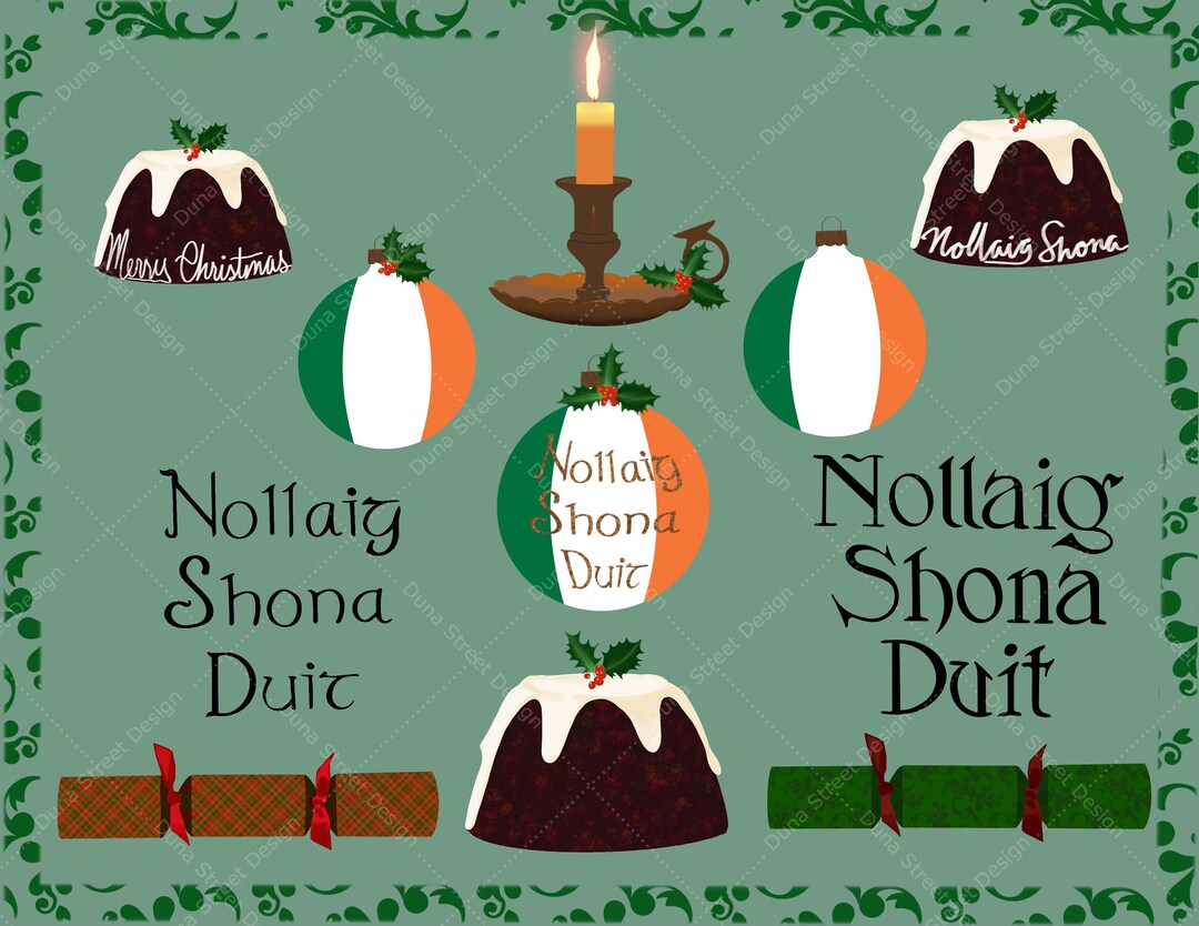 Ireland Christmas Clipart Bundle Pack Digital Download SVG, PNG, Plum ...