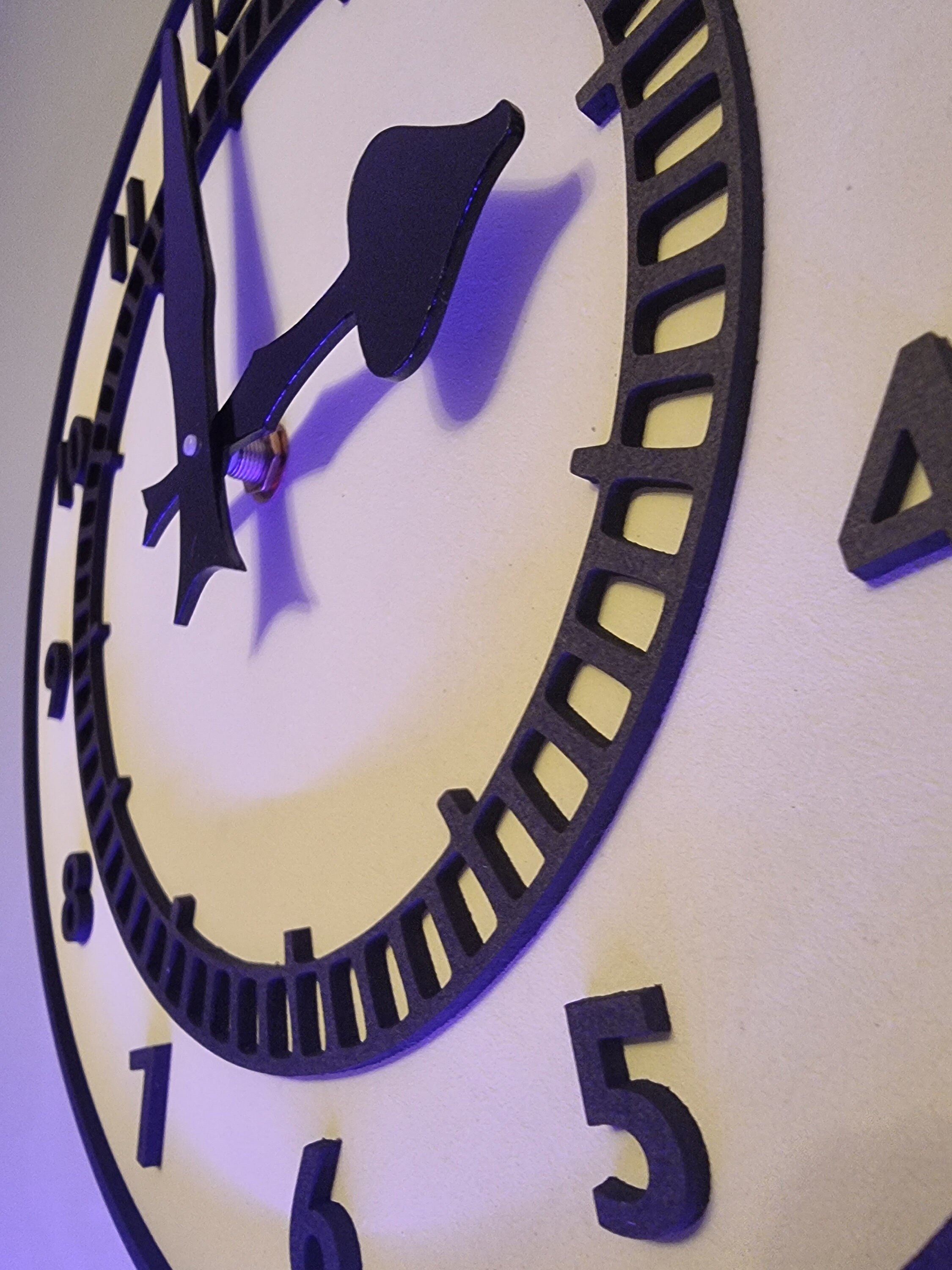 Wooden 3d Effect Clock End Arsenal Clock - Etsy