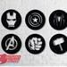 Avengers Wood Wall Art Set of 6, Geometric Wall Decor, 3D Wooden ...