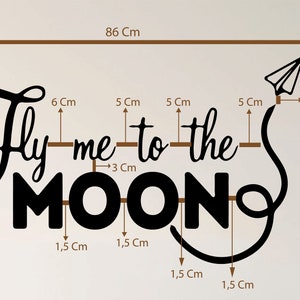 Fly Me to the Moon Wood Wall Art for Decoration,wood Wall Sign,home ...