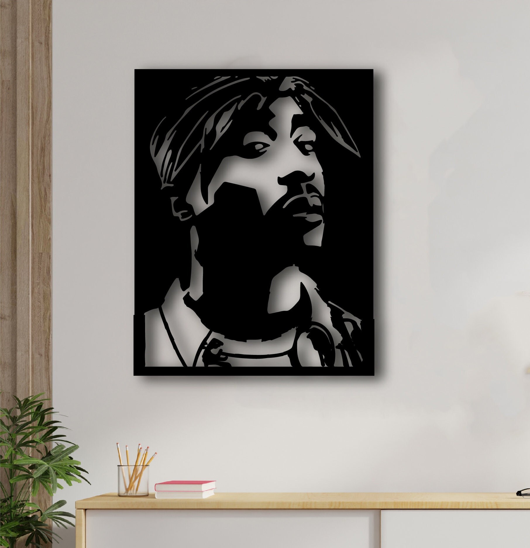 2pac Tupac Tupac Wall Decor Rap Artwood Wall Decortupac - Etsy