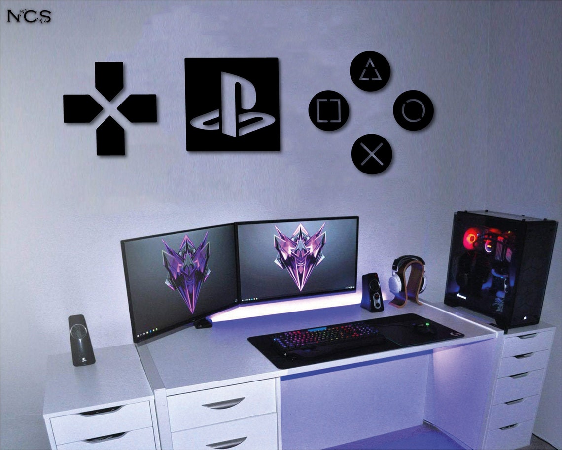 Playstation Wood Wall Art Decoration Playstation5 Consele | Etsy