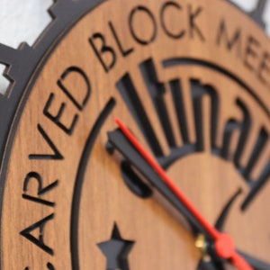 Custom Wall Clock, Personalized Logo Clock, Wood Wall Clock, Minimalist ...