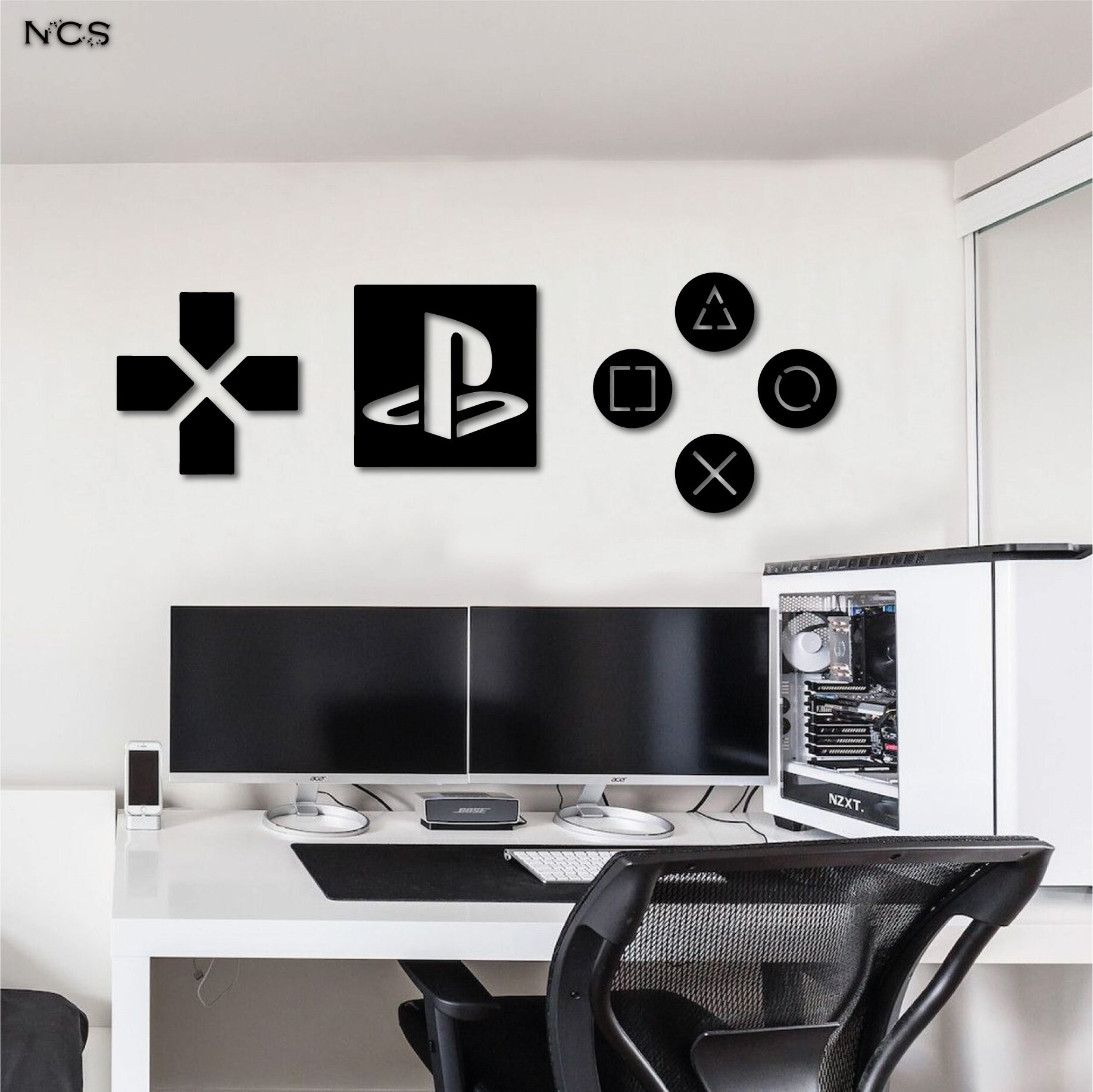Playstation Wood Wall Art Decoration Playstation5 Consele - Etsy