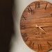 Personalized Mid Century Modern Wooden Wall Clock, Rustic Reclaimed ...