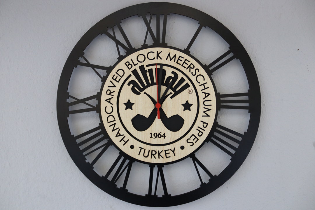 Personalized Logo Clock, Custom Wall Clock, Wood Wall Clock, Minimalist ...