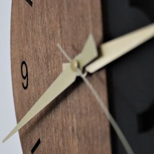 Mid Century Modern Wooden Wall Clock, Minimalist Scandinavian Decor ...