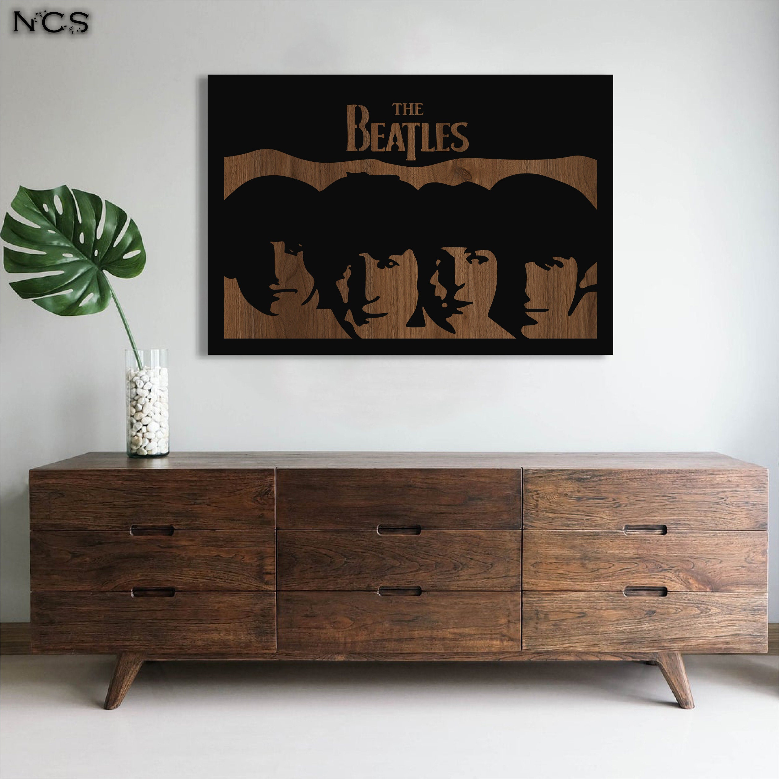 The Beatles Poster , the Beatles Wall Art, Music Wall Accessory, Wood ...