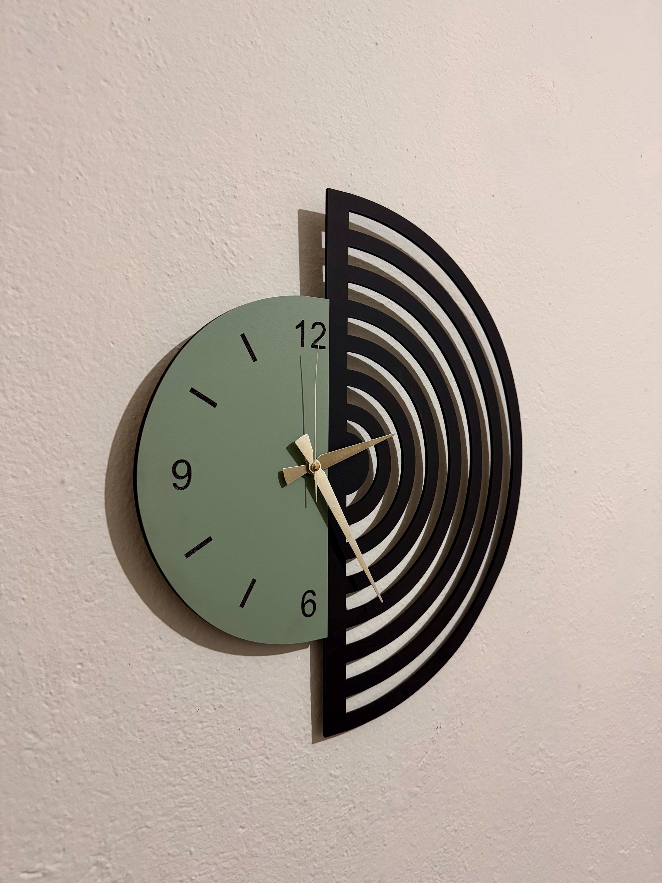 Mid Century Modern Wooden Wall Clock, Minimalist Scandinavian Decor ...