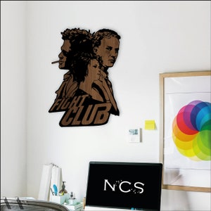 Fight Club Wooden Art, Fight Club Poster, Wooden Art Work, Brad Pitt ...