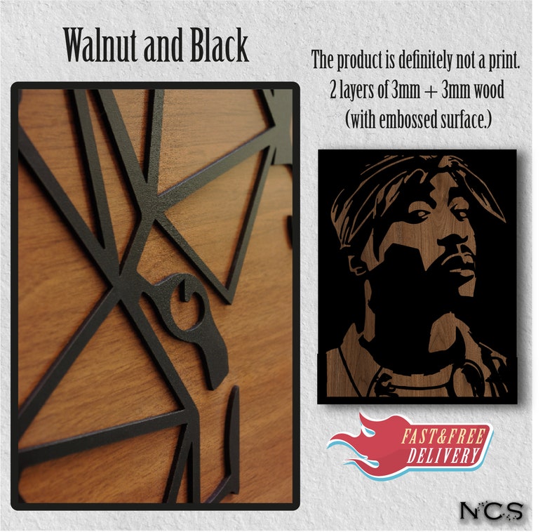 2pac Tupac Tupac Wall Decor Rap Artwood Wall Decortupac - Etsy