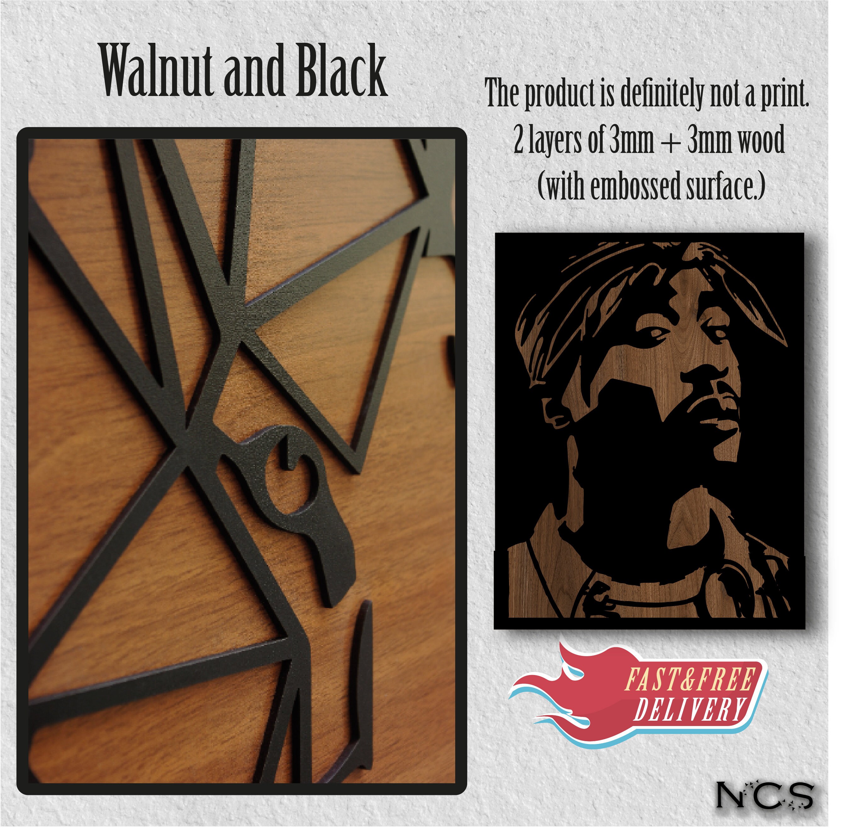 2pac Tupac Tupac Wall Decor Rap Artwood Wall Decortupac - Etsy