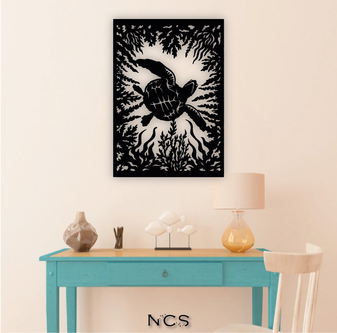 Turtle Wall Decor,turtle Wall Decal,sea Turtle Wall Art,sea Turtle ...