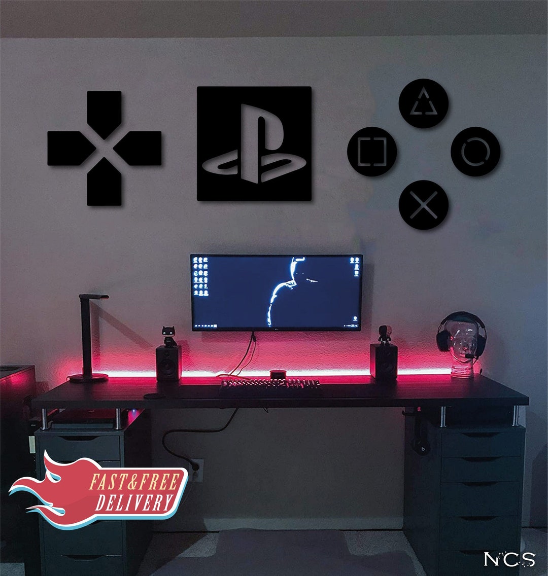 Playstation Wood Wall Art Decoration, Playstation5 Consele, PS5 Wall ...