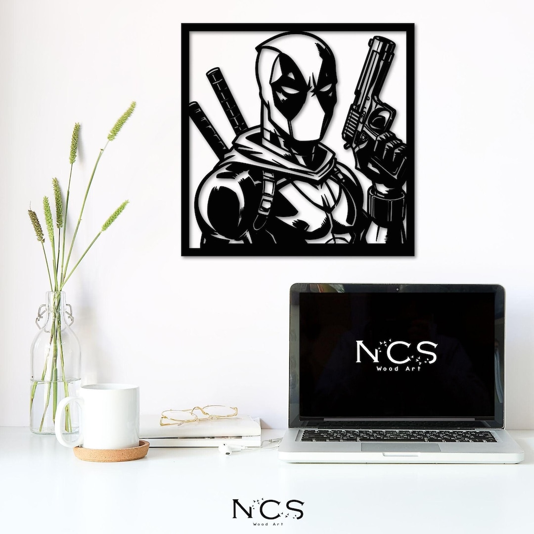 Deadpool Wood Wall Art, Deadpoll Wall Decor, Deadpoll Cosplay, Deadpool ...