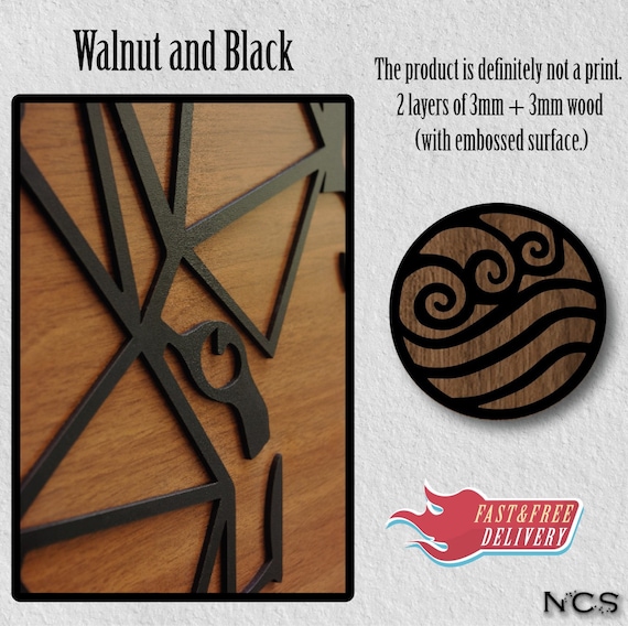 Home Decor Ready to Hang - Laser Cut Wood Avatar: The Last Airbender ...